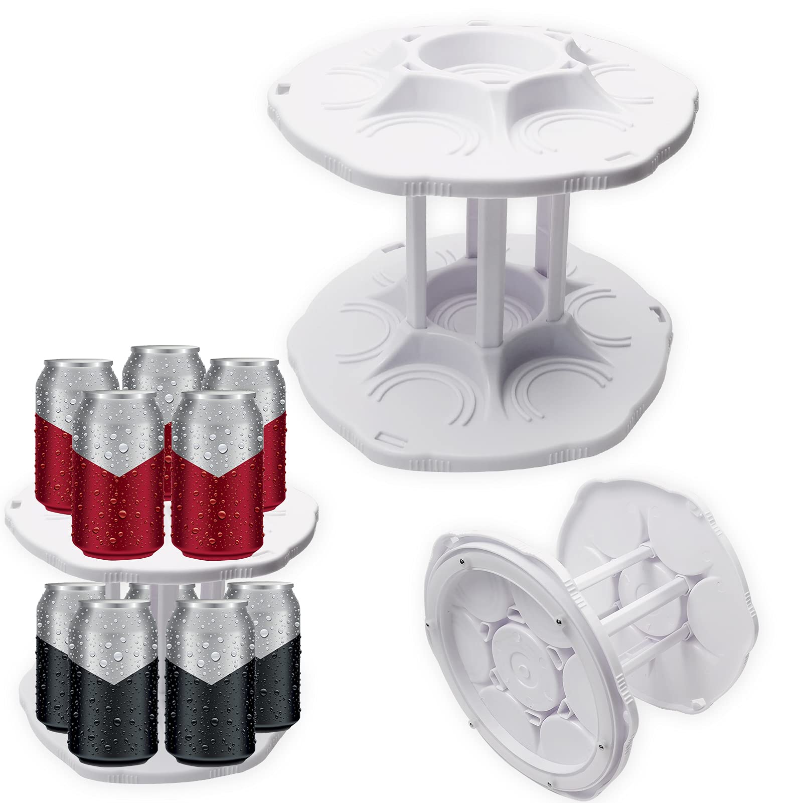 Buy Refrigerator Organizer Bins, Plastic Pop Soda Can Dispenser Holder ...