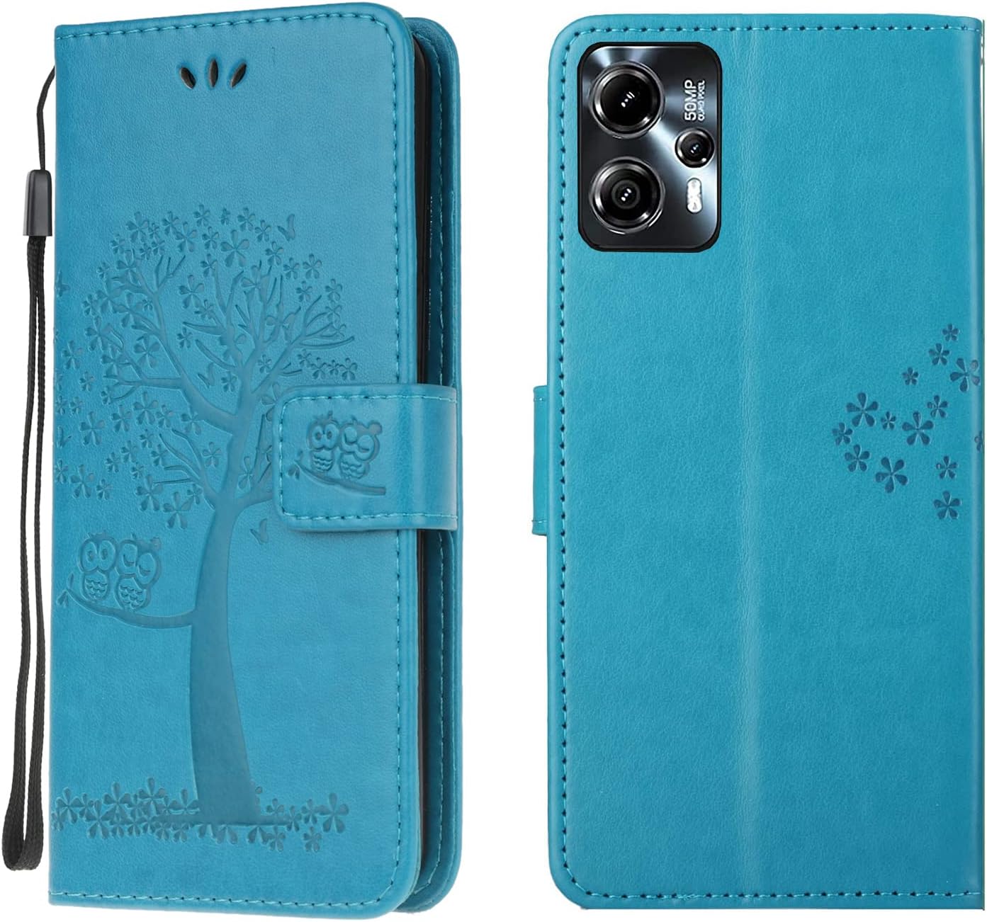 Motorola G13/G23/G53 Case Leather Wallet Flip Folio Magnetic Clasp ...