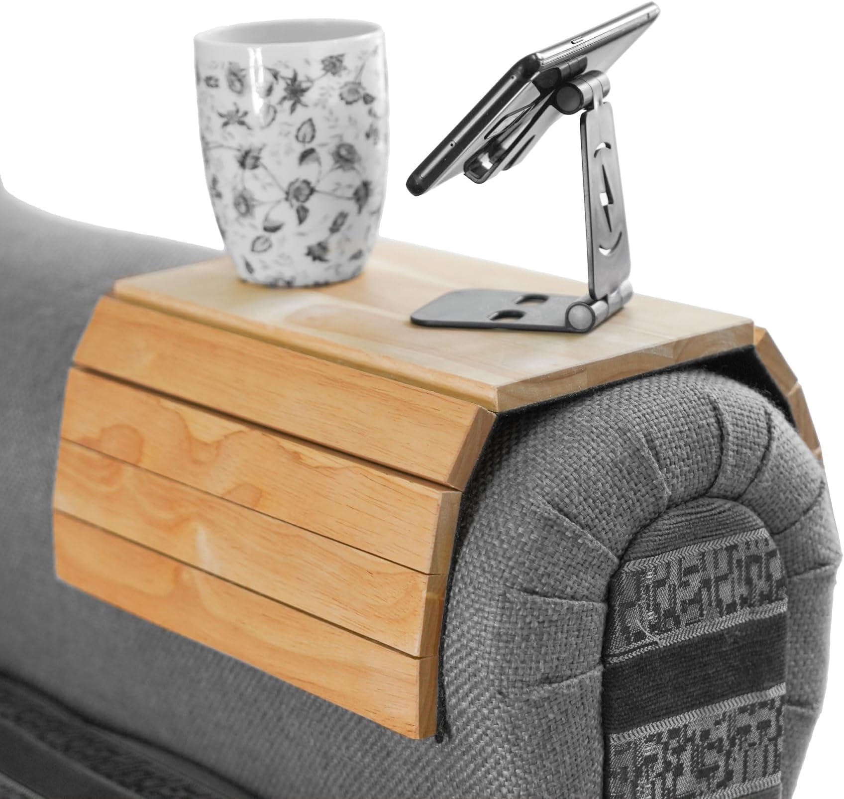 Honeypot Bamboo Sofa Arm Tray, Sofa Arm Clip Table featuring Bamboo ...