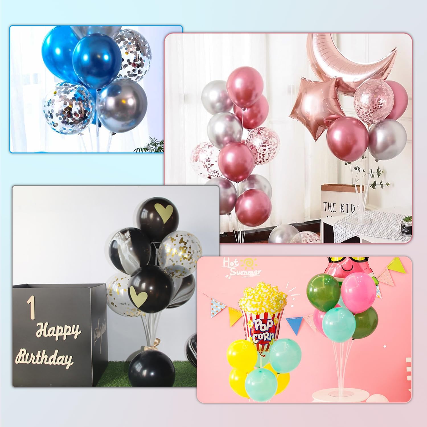 Balloon Stands Centerpieces Time To Sparkle 2 Sets Balloon Stands For