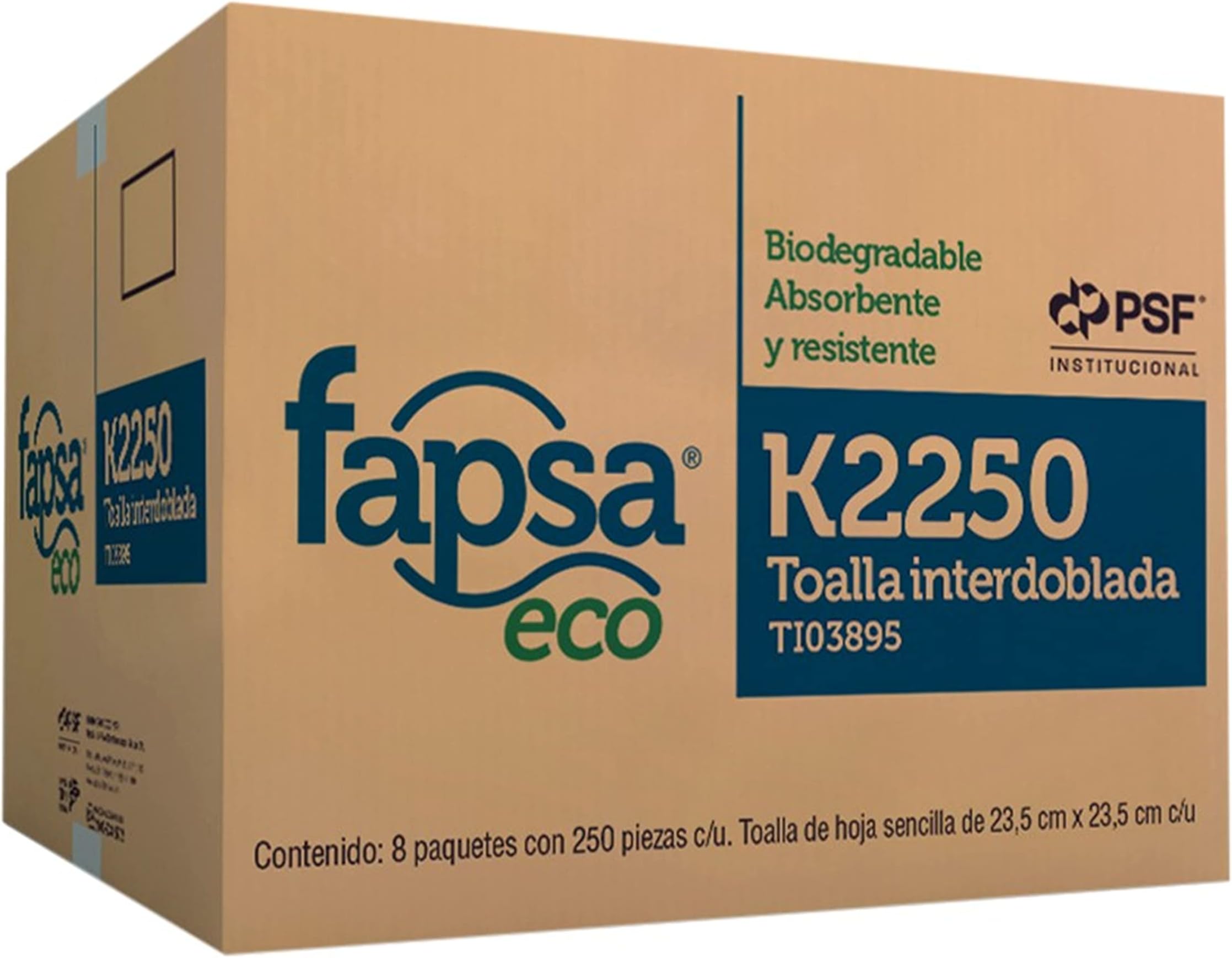 Fapsa Toalla de Papel en Rollo para Manos TR19601, Biodegradable, 6 ...