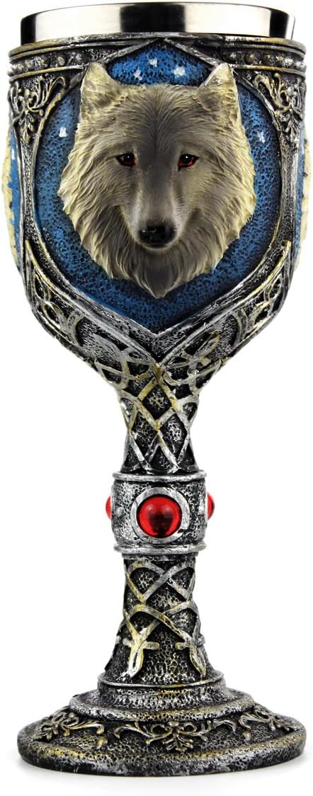 Amazon.com: Pacific Giftware Lone Wolf Celtic Magic 7oz Wine Chalice ...
