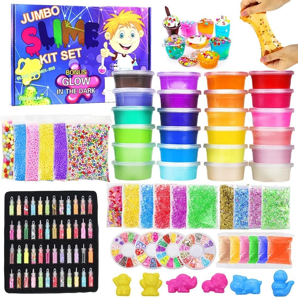 Beauenty Slime Kit for Kids - Stress Relief Toy, Boys Girls Art Craft ...