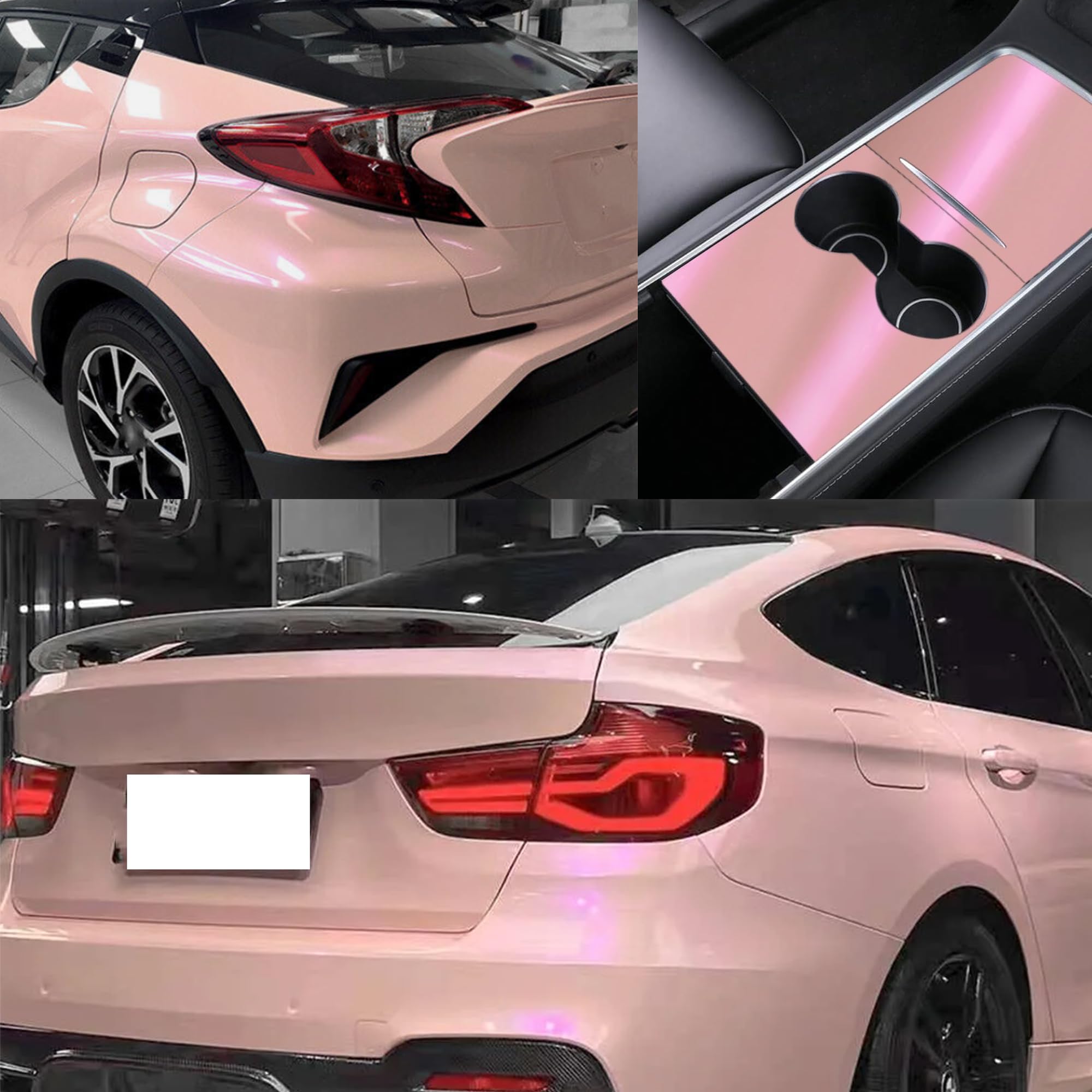 Snapklik.com : Lypumso Glossy Pink To Purple Vinyl Wrap, Pink Car Wrap ...