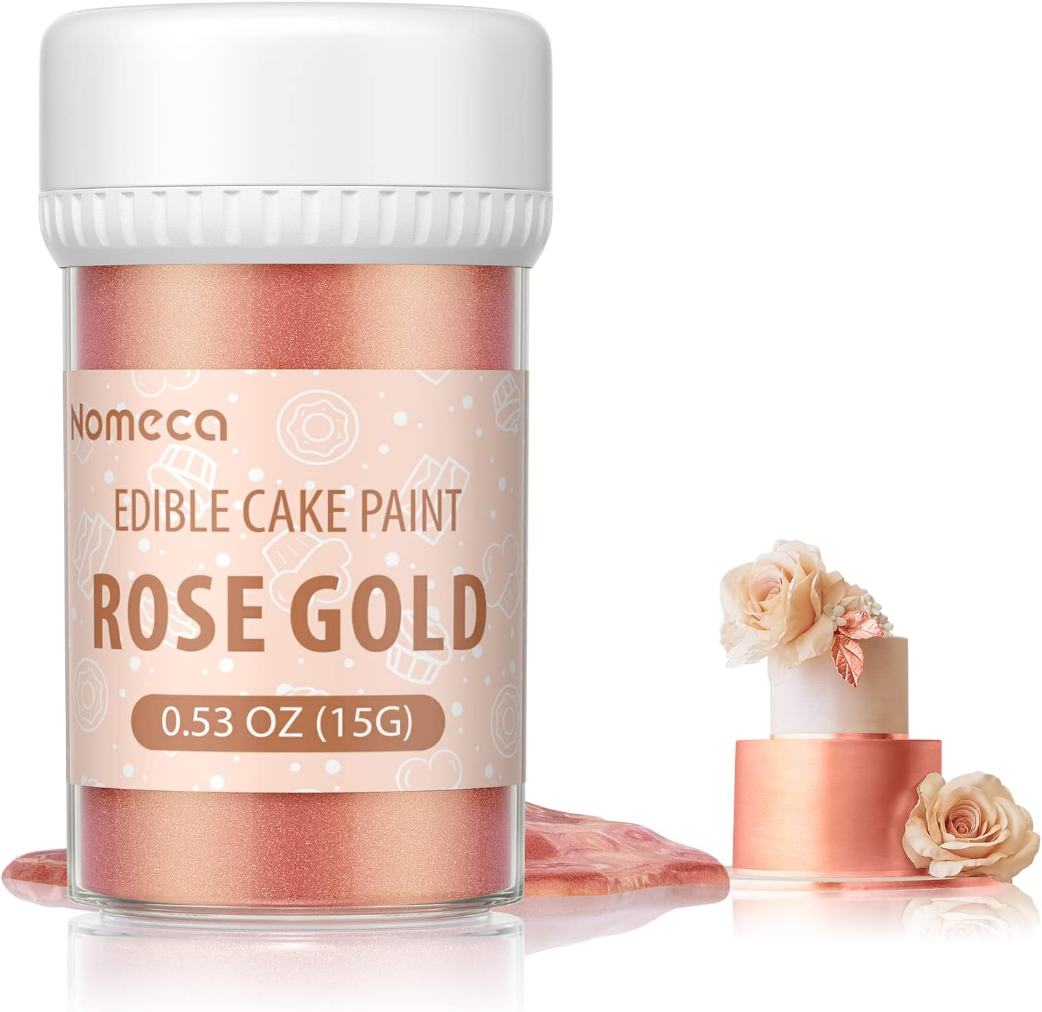 Amazon.com : Edible Cake Paint - Food Grade Metallic Paint for Cake ...