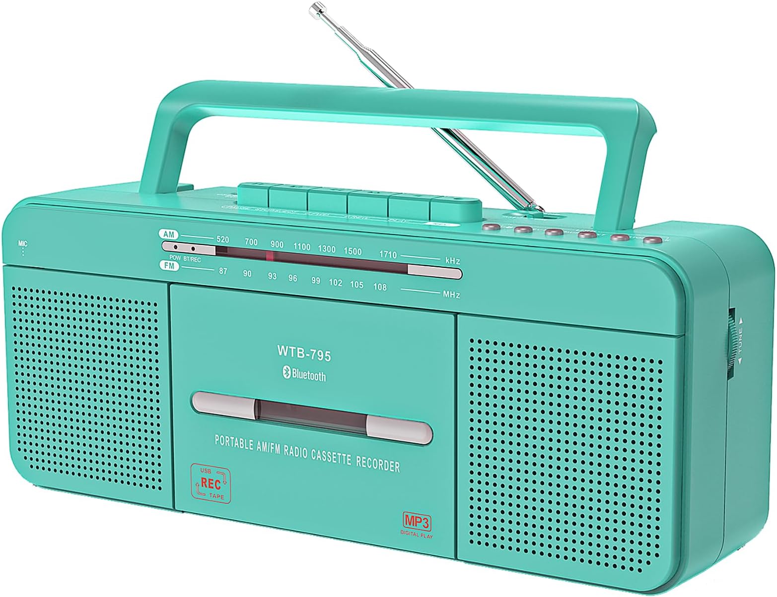 Retro Cassette Player Recorder, Portable Tape Player with USB/Bluetooth ...