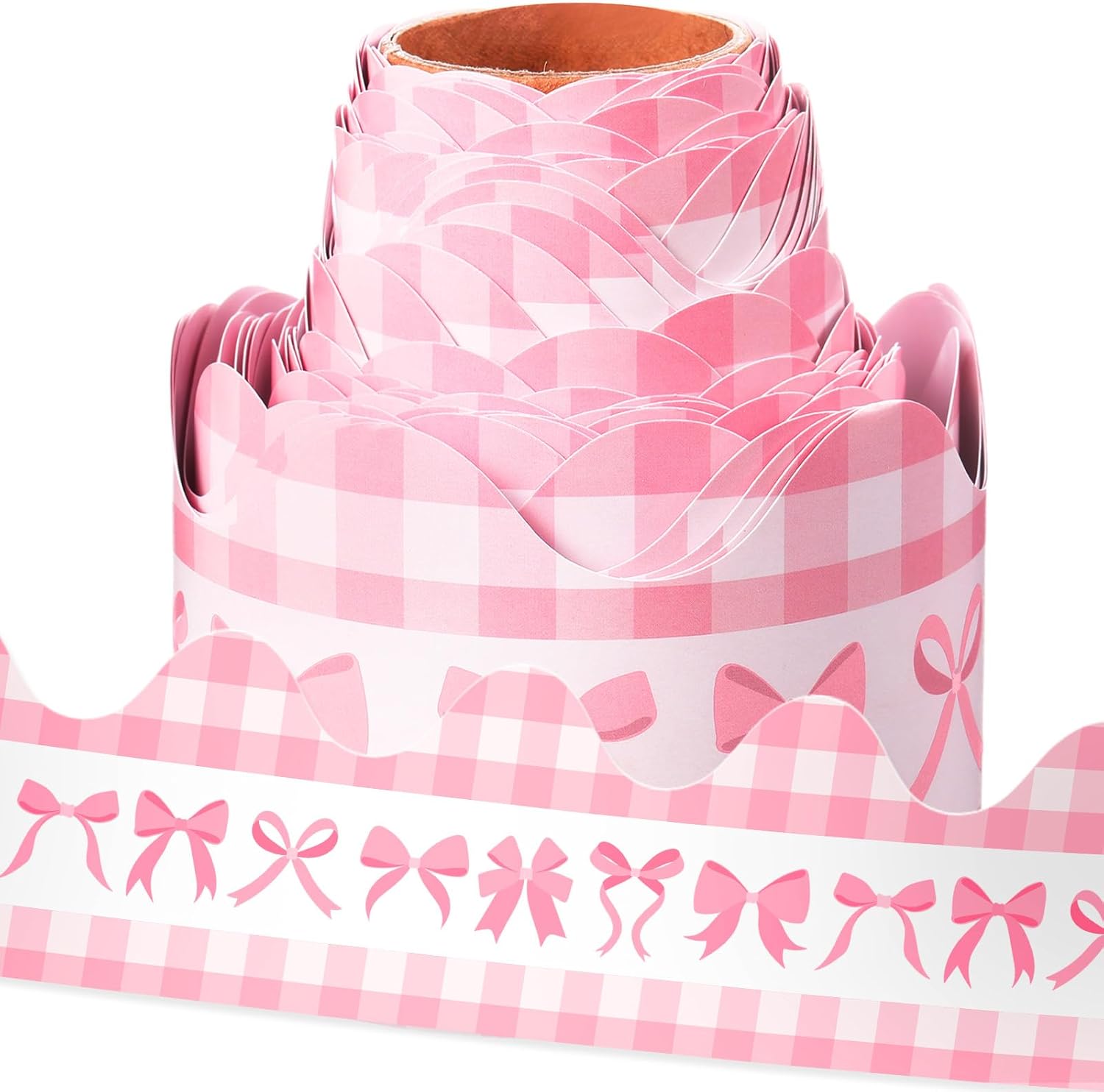 Amazon.com: Trandraft 32.8 ft Pink Bow Bulletin Board Border Bowknot ...
