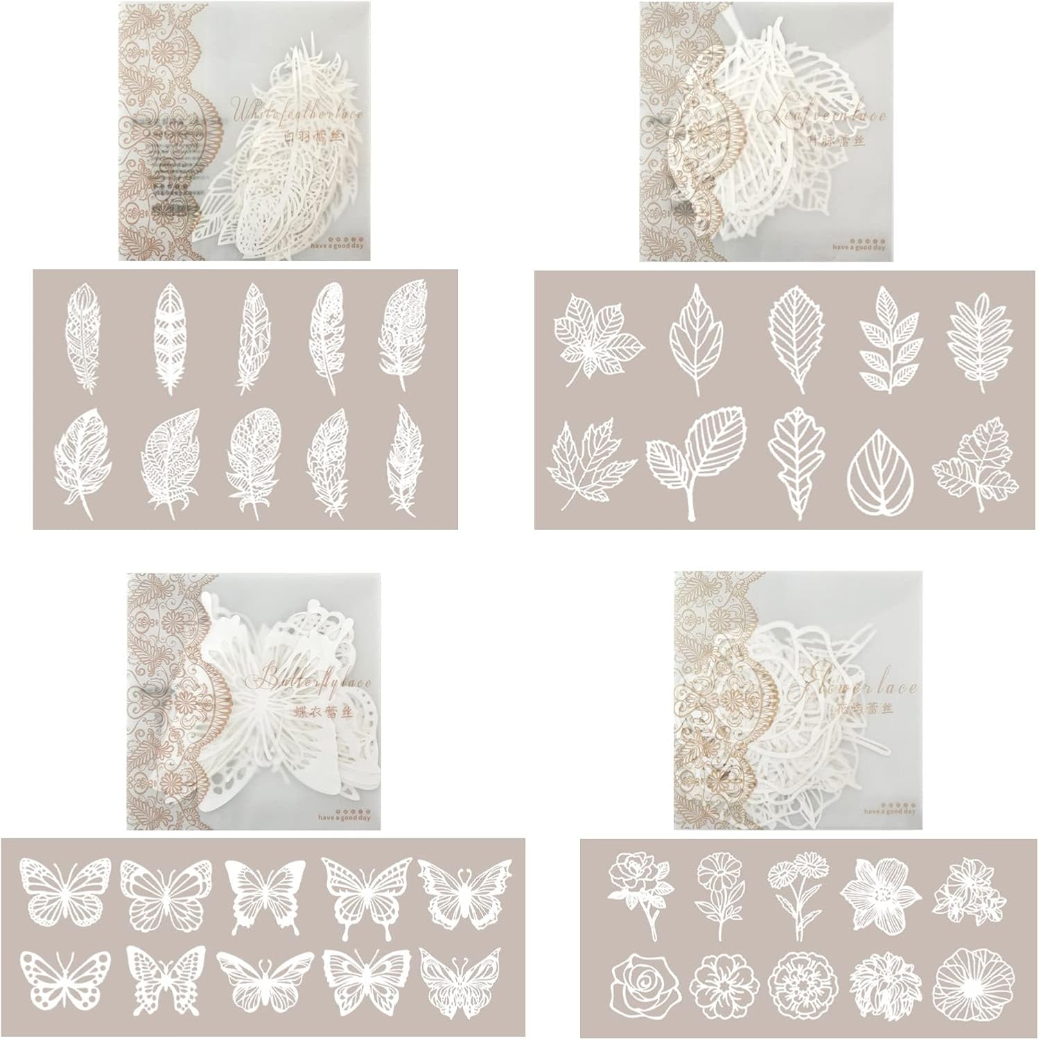 Amazon.com : 40 PCS Scrapbook Supplies Scrapbooking Lace Paper ...