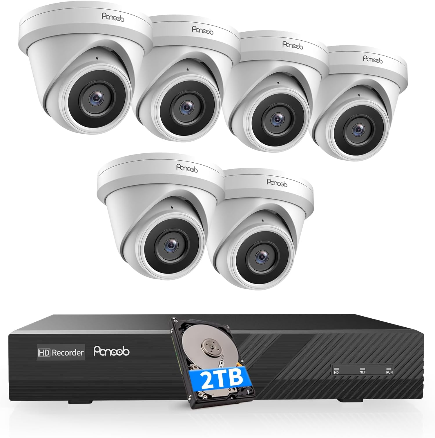 Amazon.com : PANOOB 4K Security Camera System, 8MP 8 Channel NVR with ...