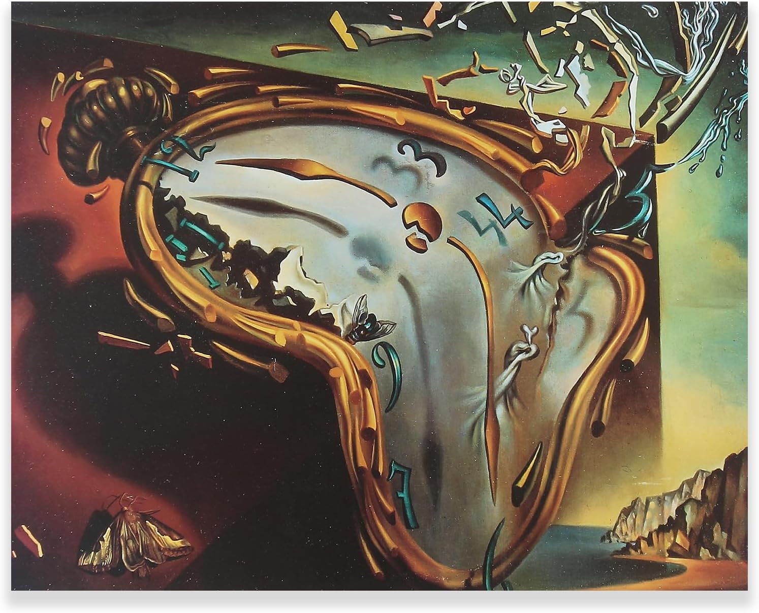 Amazon.com: Melting Clock Wall Decor - Salvador Dali Canvas Wall Art ...