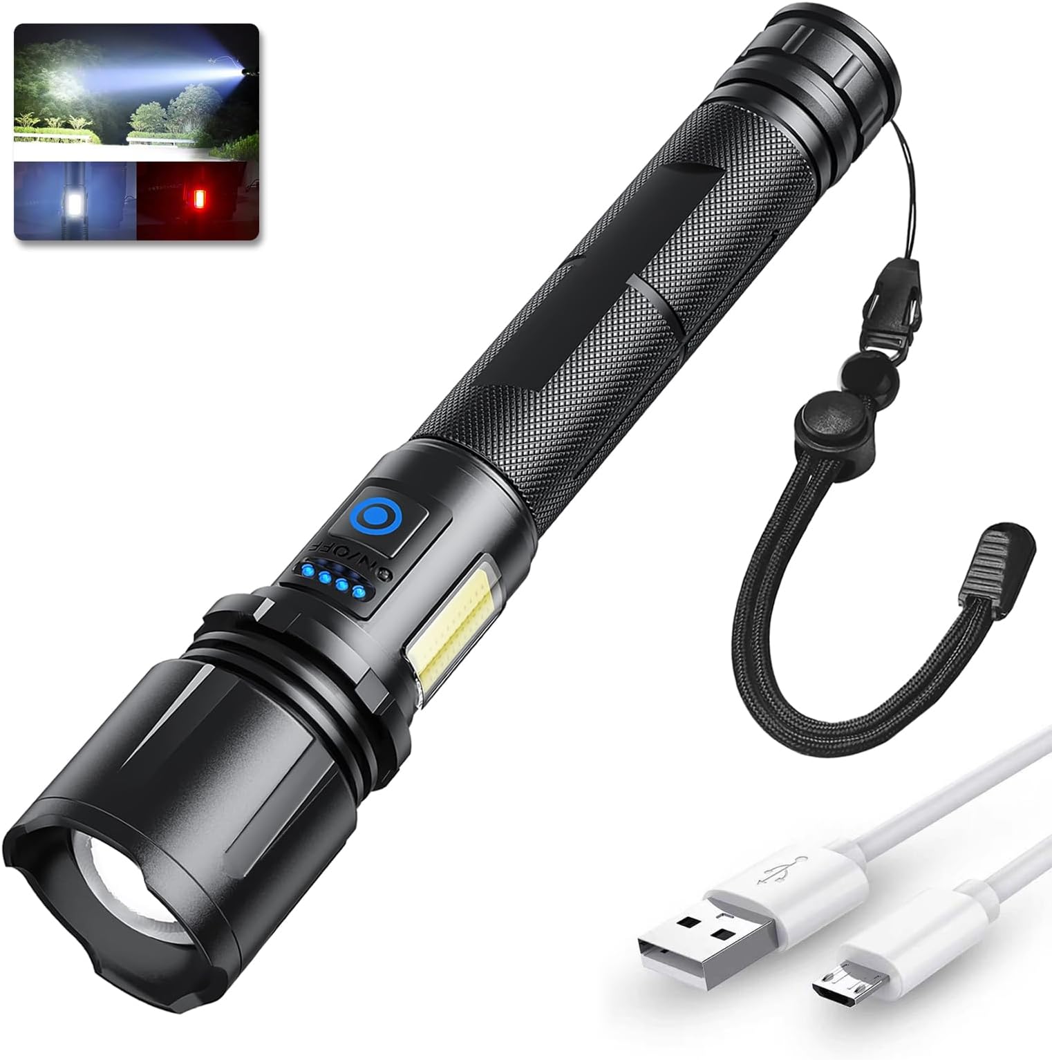 Amazon.com: Seven Lights in One Brightest Outdoor Flashlight - 1000 ...