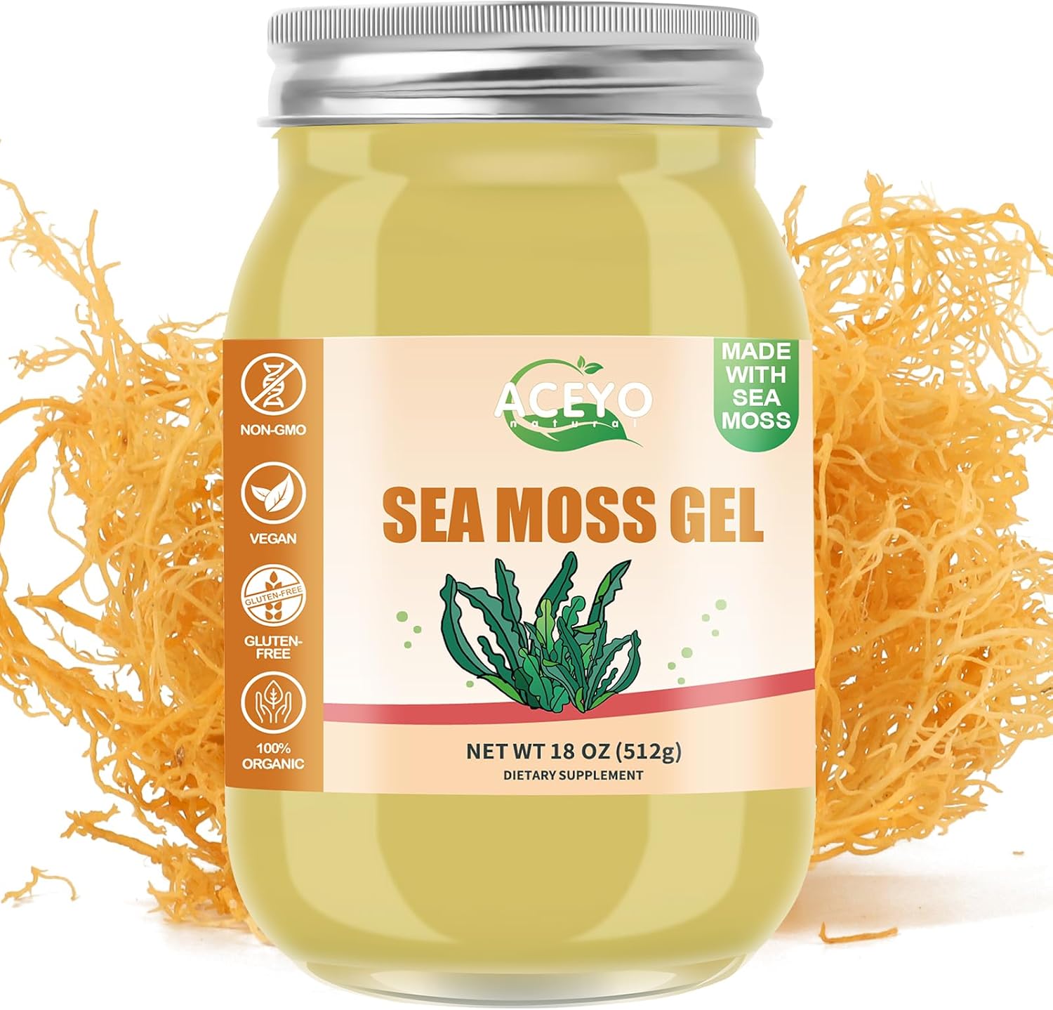 Amazon.com: (18 OZ) Irish Sea Moss Gel Organic Raw Vegan Original ...