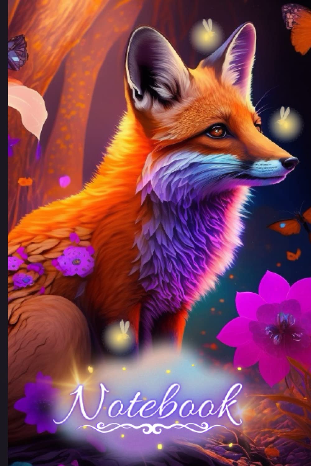 Amazon.com: Fox Notebook: A celestial, vividly colored fox cover with ...