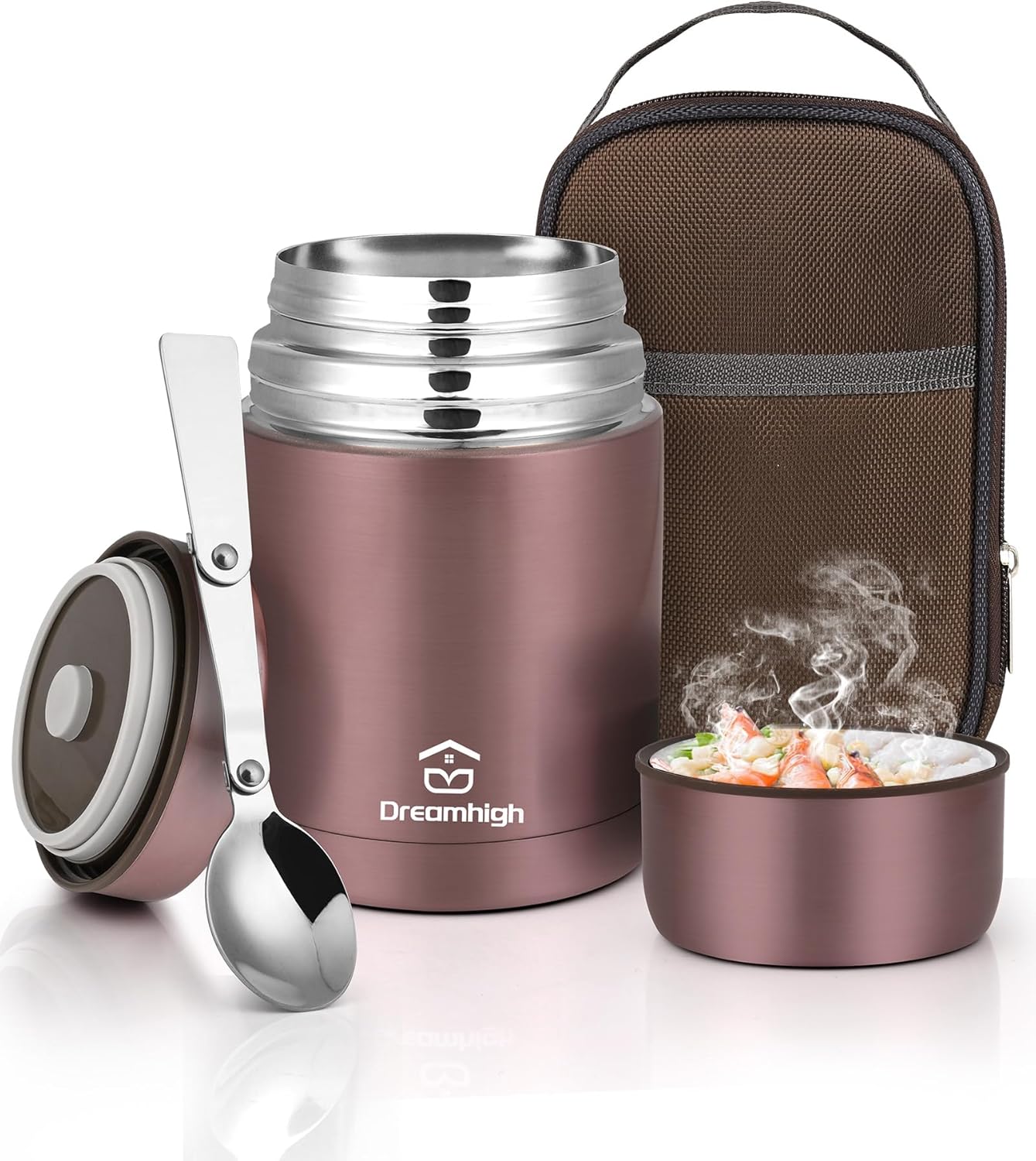 Dreamhigh® Thermal Food Flask, 800ml, Soup Flask with Spoon, Stainless ...