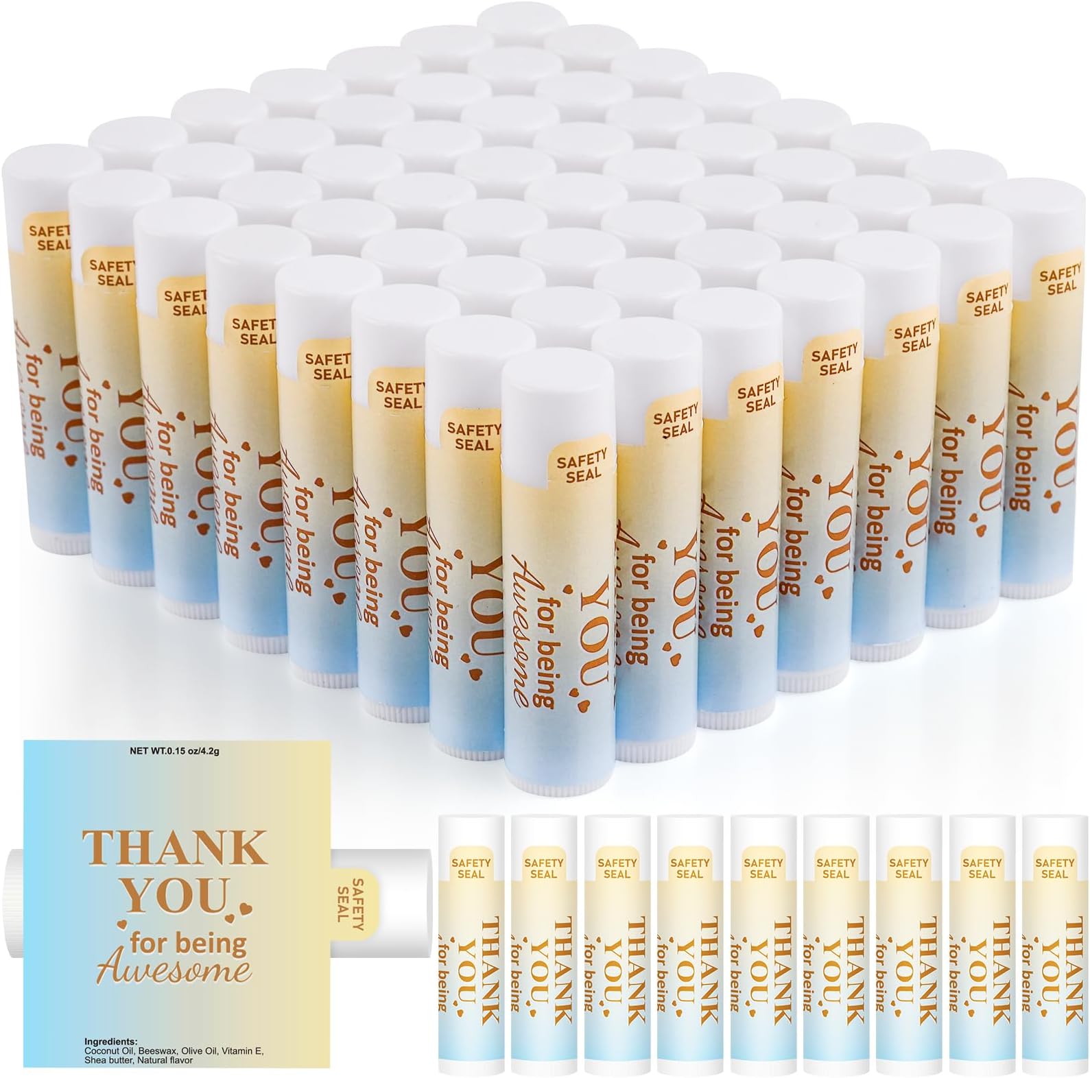 Amazon.com : DMSKY Appreciation Gifts 60 Pcs Lip Balm Bulk, Staff ...