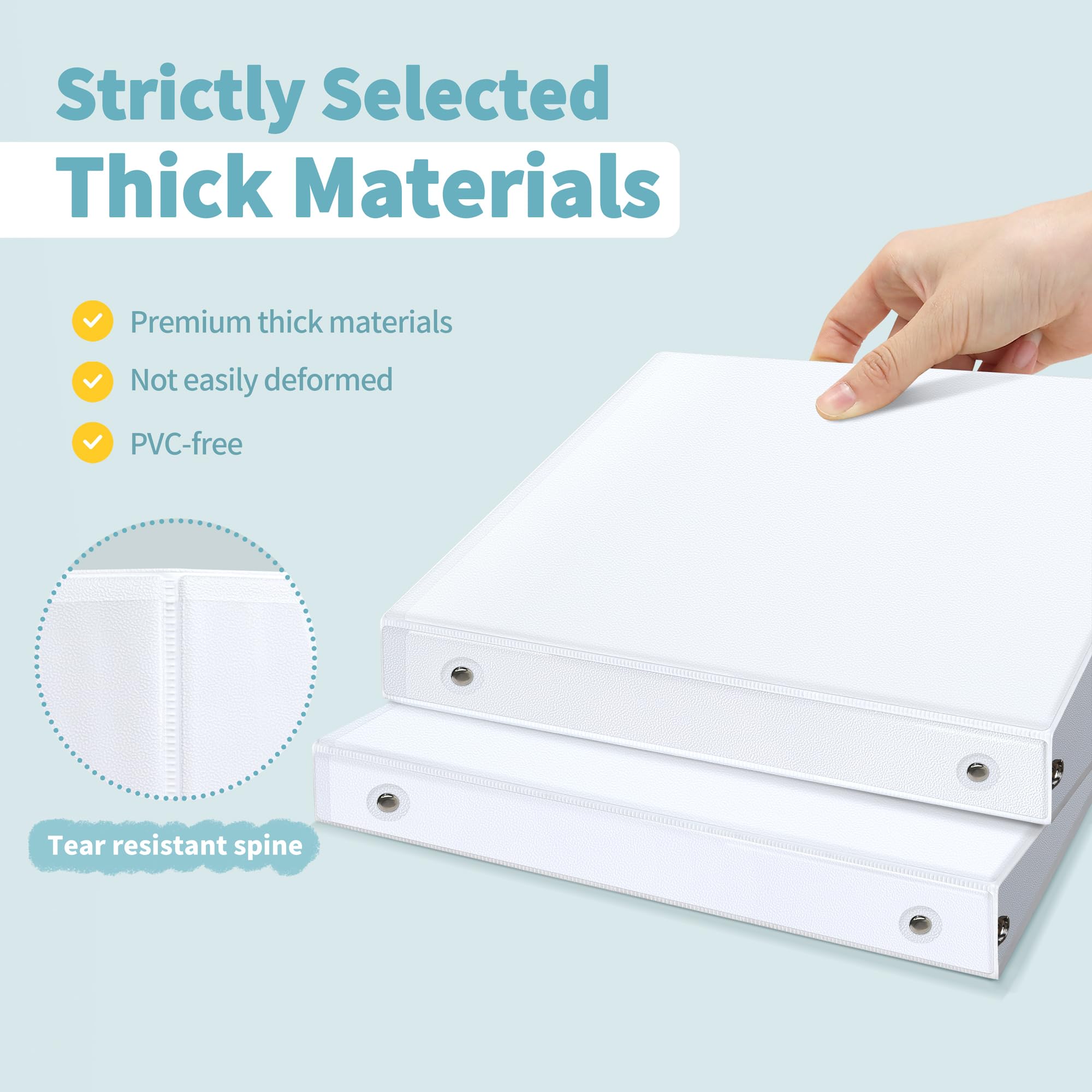 Snapklik.com : SUNEE 1/2 Inch Binders 3 Ring 12 Pack Bulk, 3 Ring ...