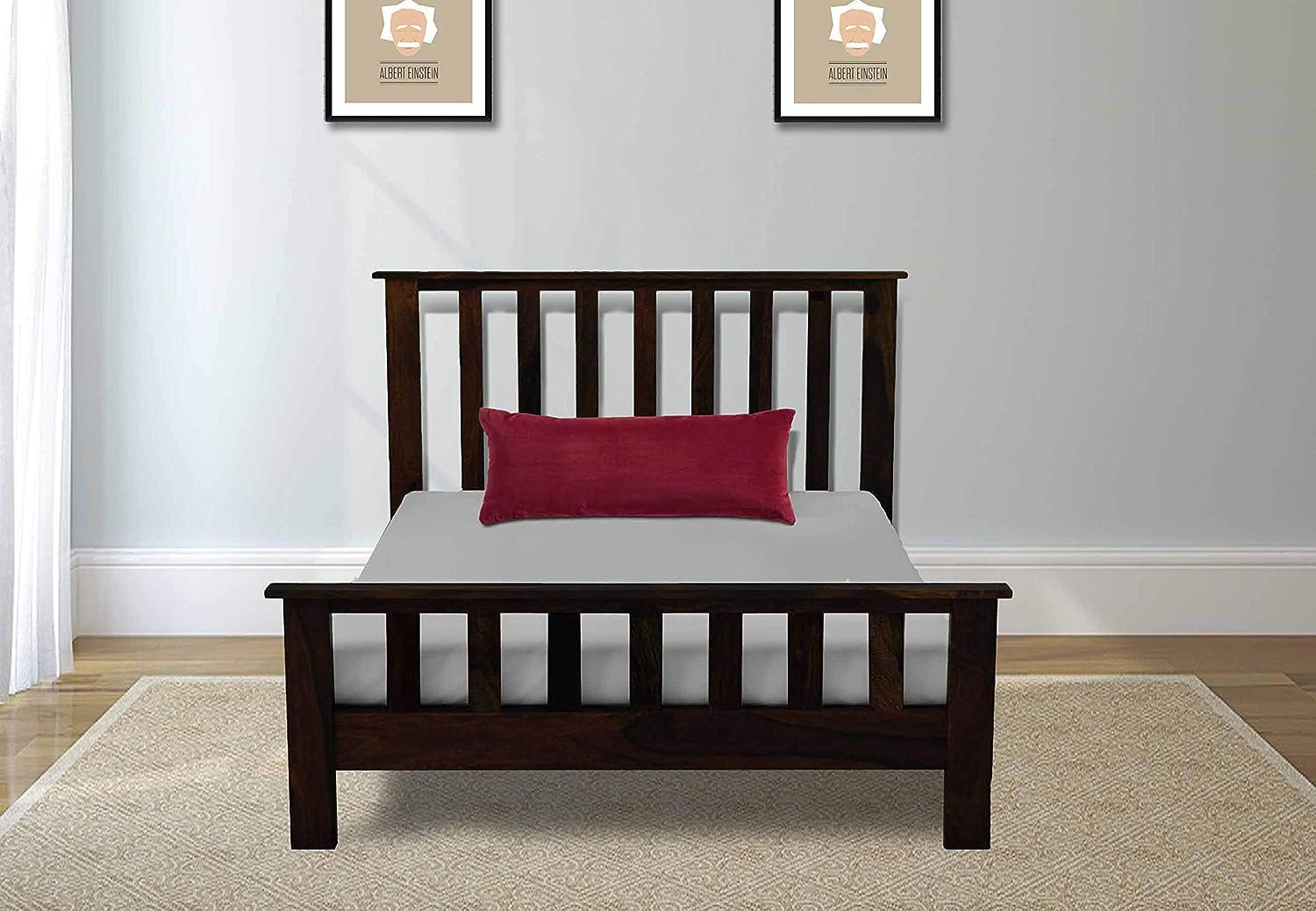 SHREE NATURAL Solid Sheesham Wood Single Size Beds for Bedroom | Wooden ...
