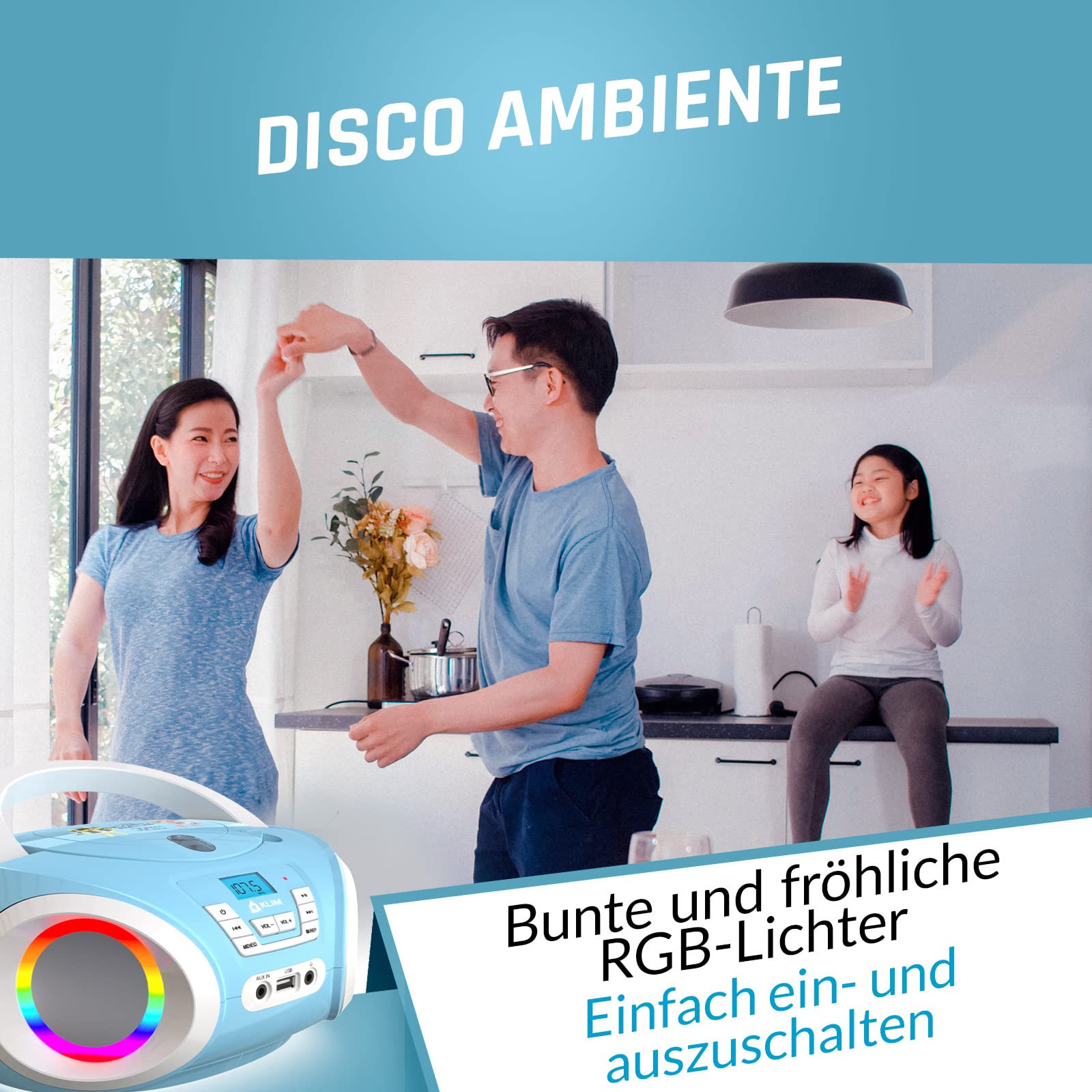 Snapklik.com : KLIM Candy Kids Boombox CD Player For Kids + New + FM ...