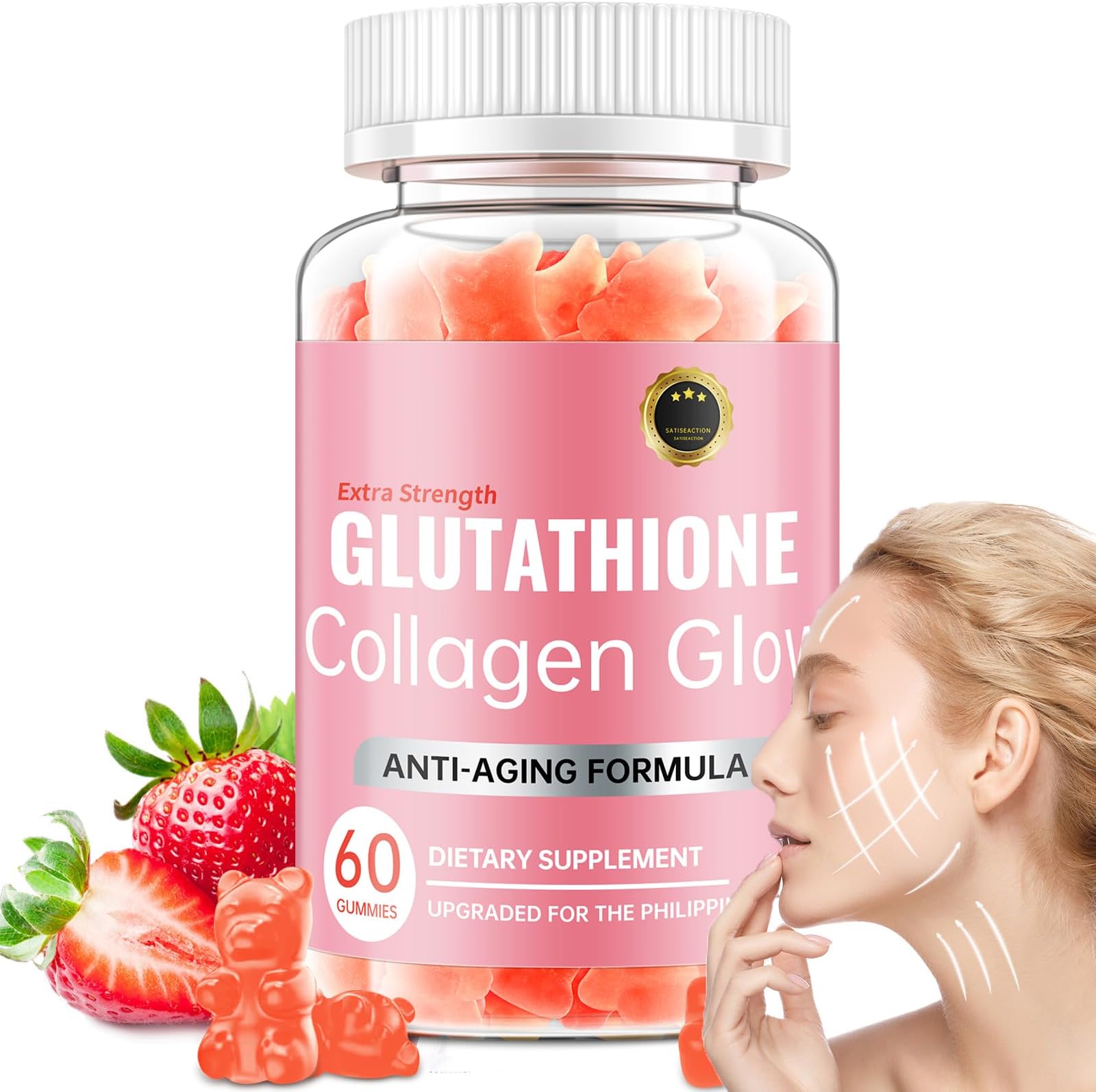 Amazon.com: Nature Glow Glutathione Collagen Glow, 60 Organic Chewable ...