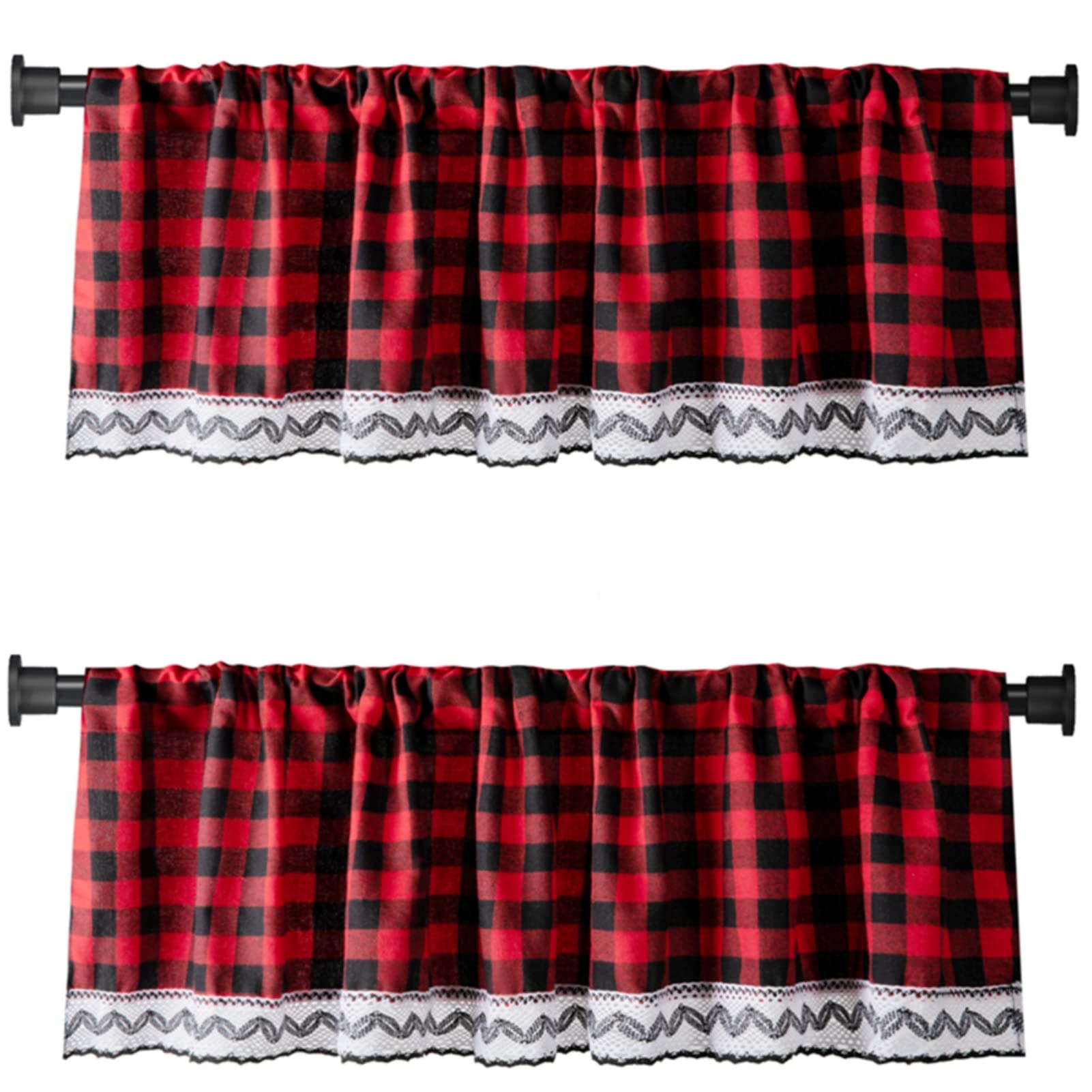 Amazon.com: Buffalo Check Plaid Window Valances Gingham Woven Trends ...