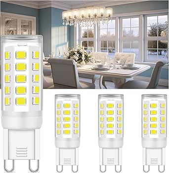 Ugvmn G9 LED Bulb Bi Pin Base, No Flicker 5000K Daylight T4 G9 LED ...