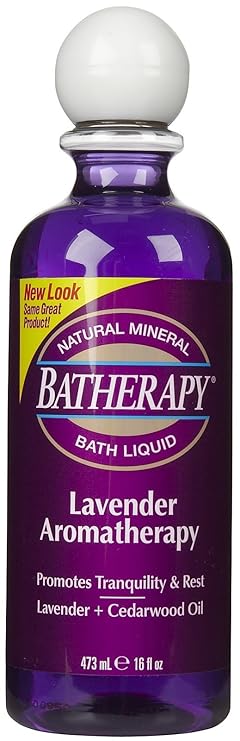 Amazon.com : Batherapy Mineral Bath Liquid, Lavender, 16 oz : Bath ...