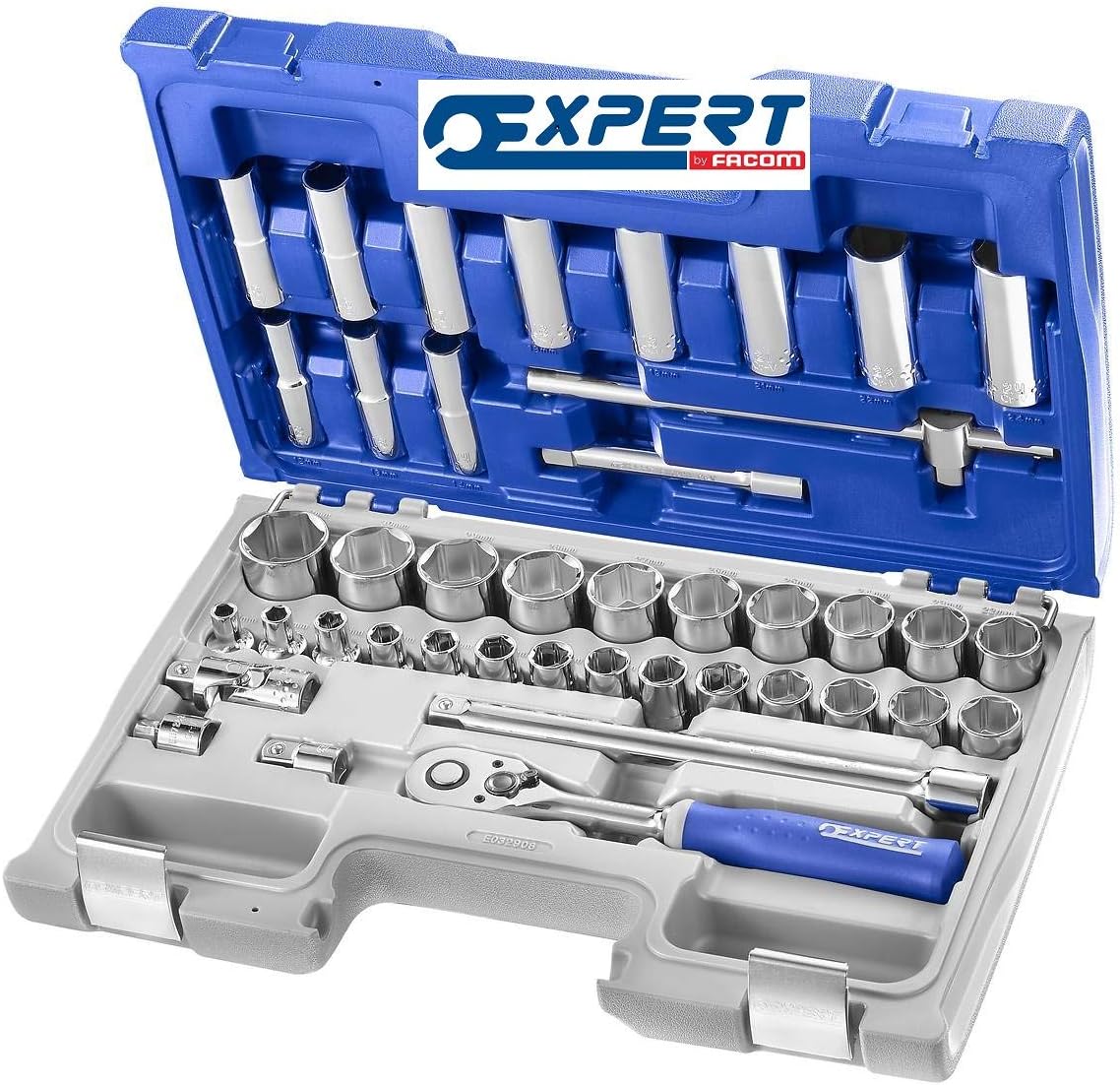 Britool E032908B Socket Set Metric Drive, 1/2", 42 Pcs : Amazon.co.uk ...