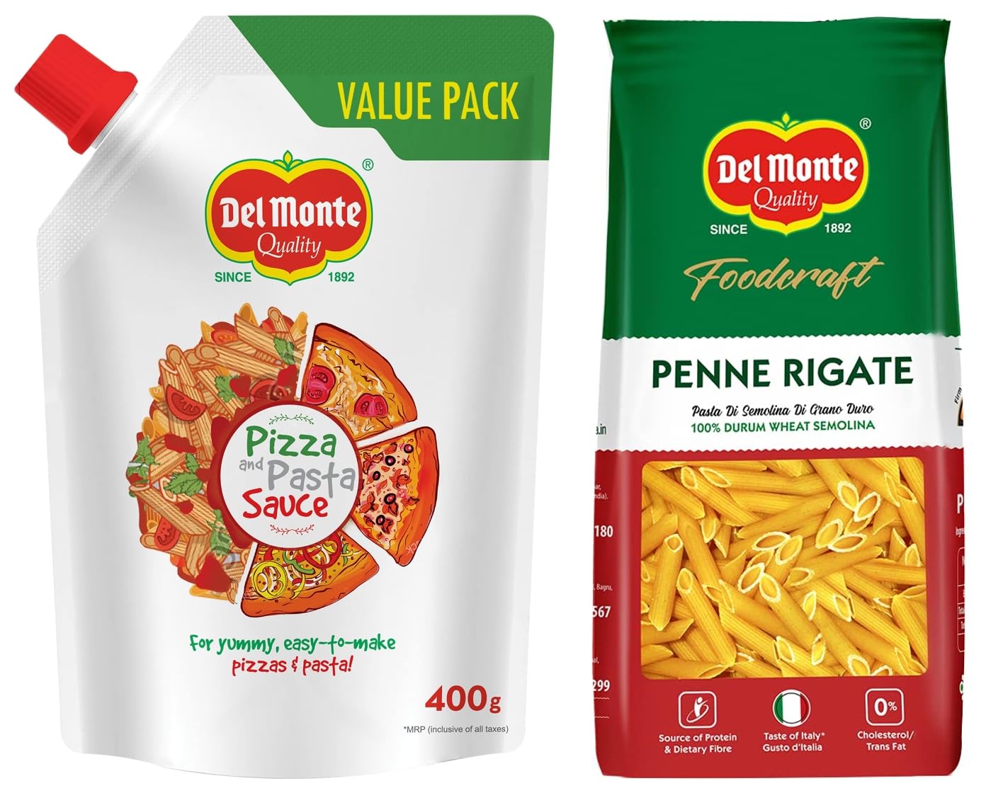 Delmonte Del Monte Pizza & Pasta Sauce Spout Pack, 400g & Del Monte ...
