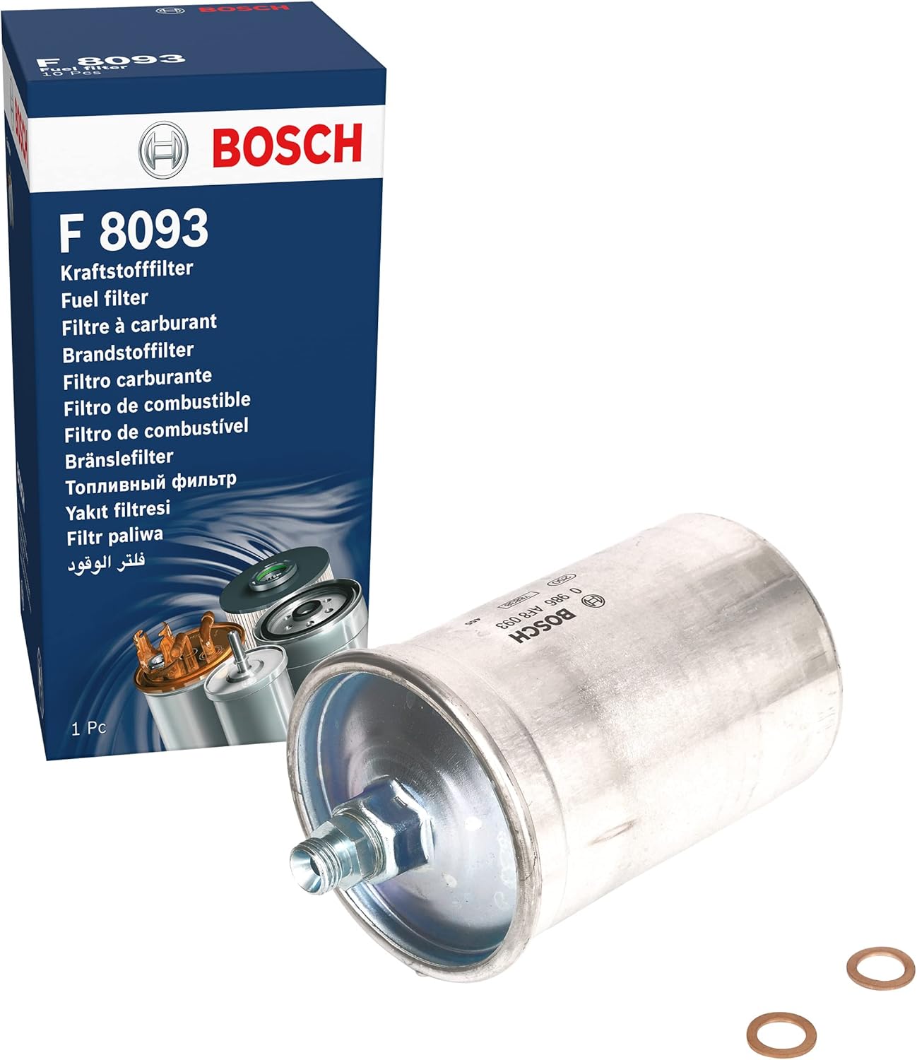 Amazon.com: BOSCH 0986AF8093 Gasoline Fuel Filter - Compatible with ...