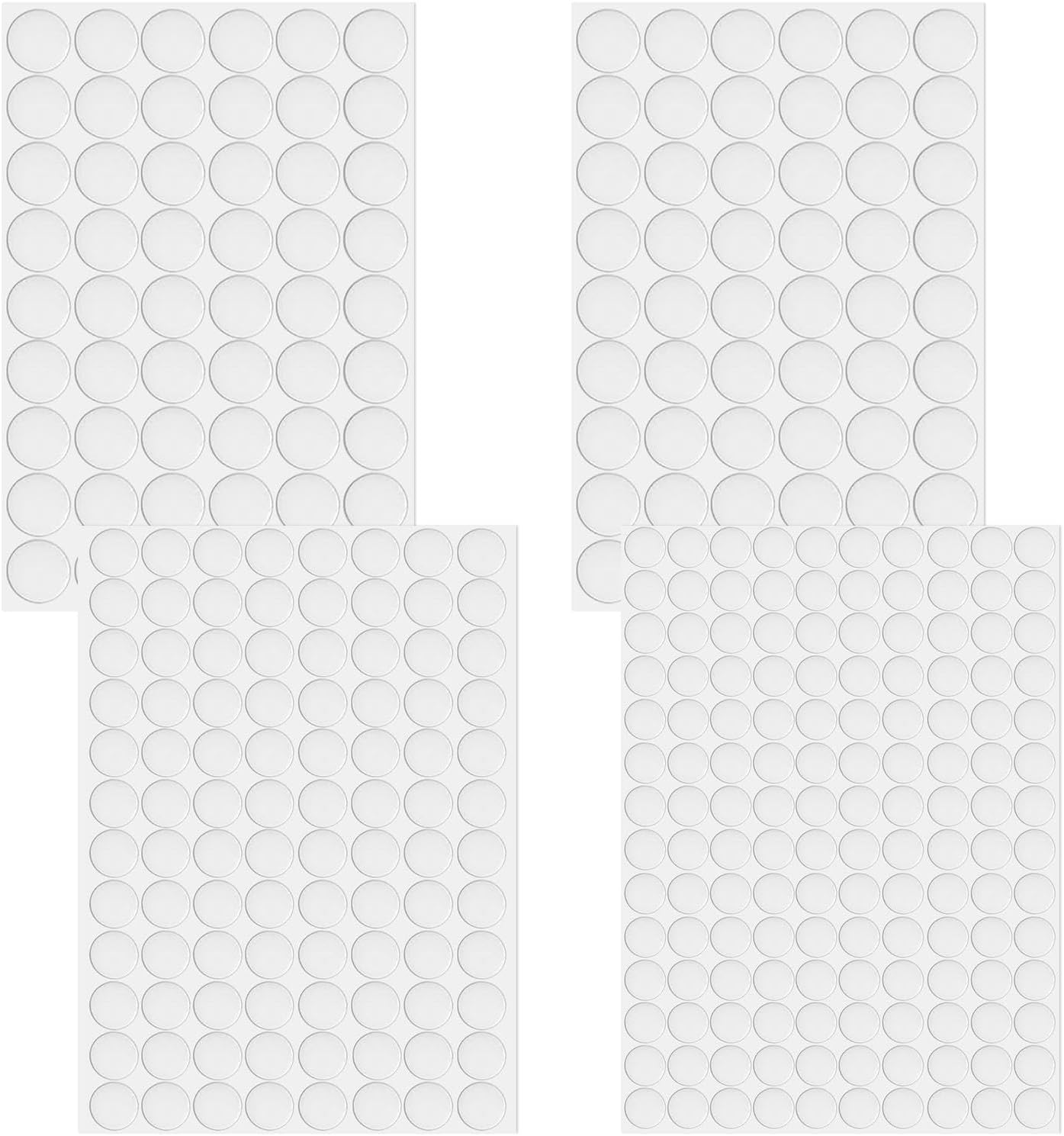 344 Pcs Self-Adhesive Screw Covers White, Waterproof & Dustproof Screw ...