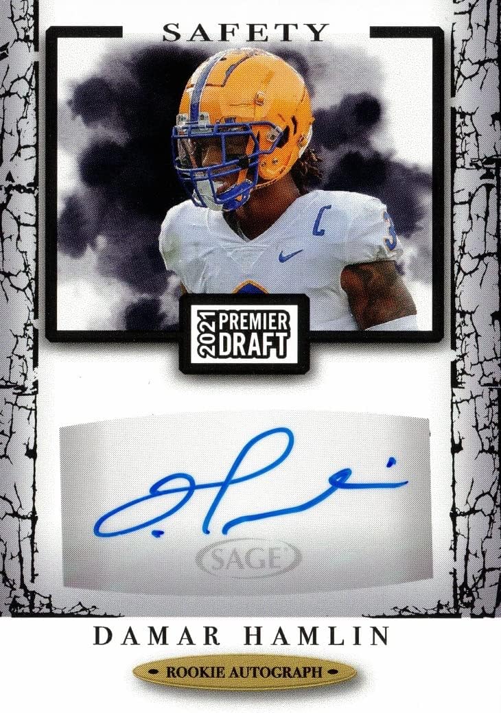 Amazon.com: 2021 Sage Premier Draft Football #A153 Damar Hamlin ...