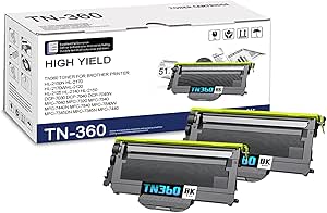 Amazon.com: 2-Pack TN360 High Yield Black Toner Cartridge, Replacement for Brother TN-360 for ...