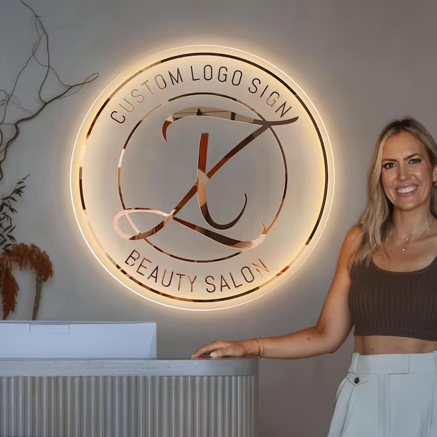 Amazon.com : Begooat Custom Logo Business Neon Sign - Personalized ...