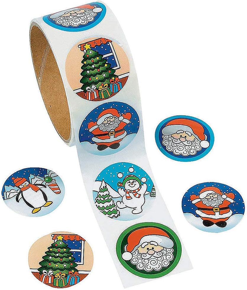 Amazon.com: Fun Express - Holiday StickerS-100 Count for Christmas ...