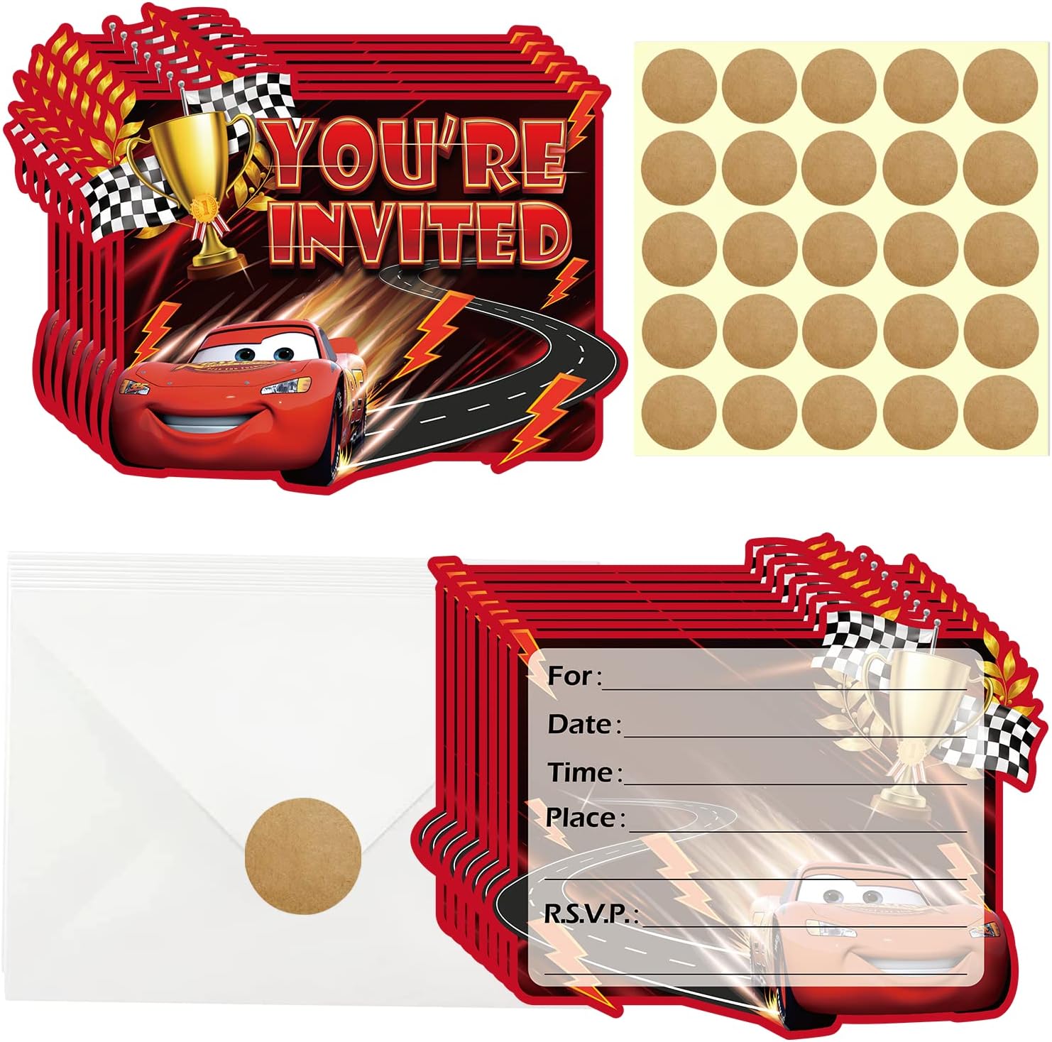 Amazon.com: BEST HOPE 20 Set Car Invitations Cards Includes Envelope ...