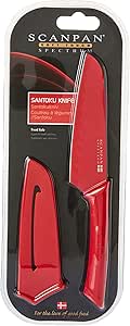 Amazon.com: Scanpan Spectrum 5 .5inch Santoku Knife, Red: Santoku ...