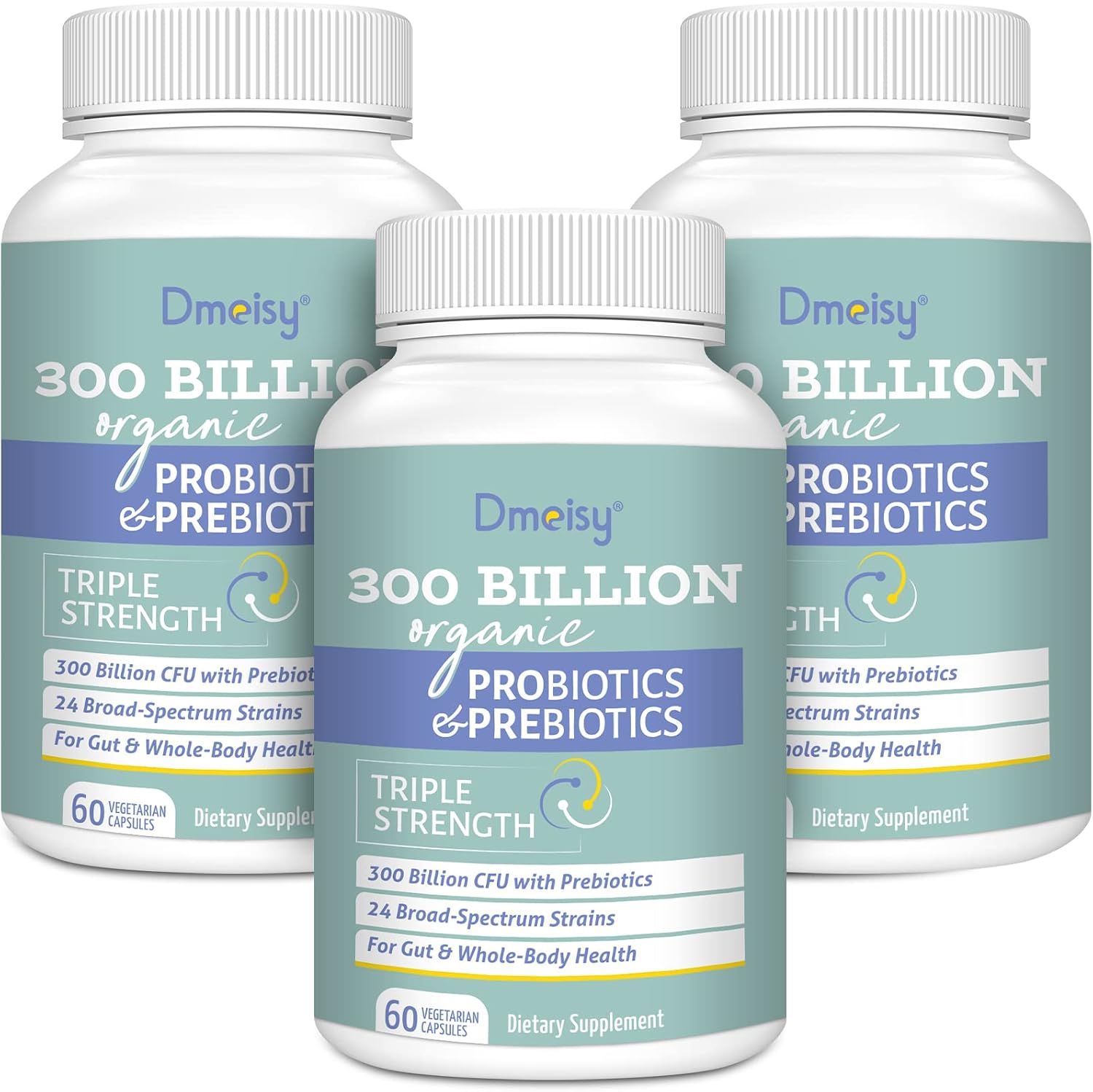 Amazon.com: Dmeisy Probiotics for Women and Men, 300 Billion CFU 24 ...