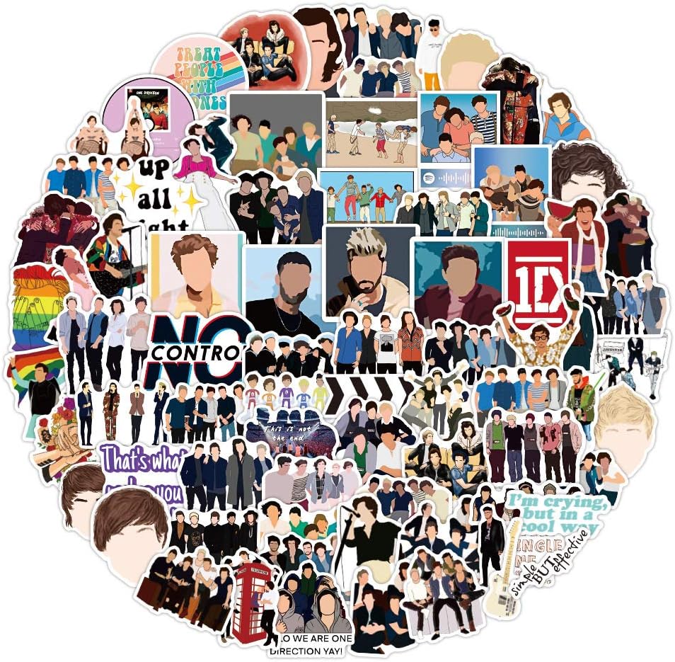 100PCS One Direction Laptop Stickers,Gift for Children Teens Adults ...