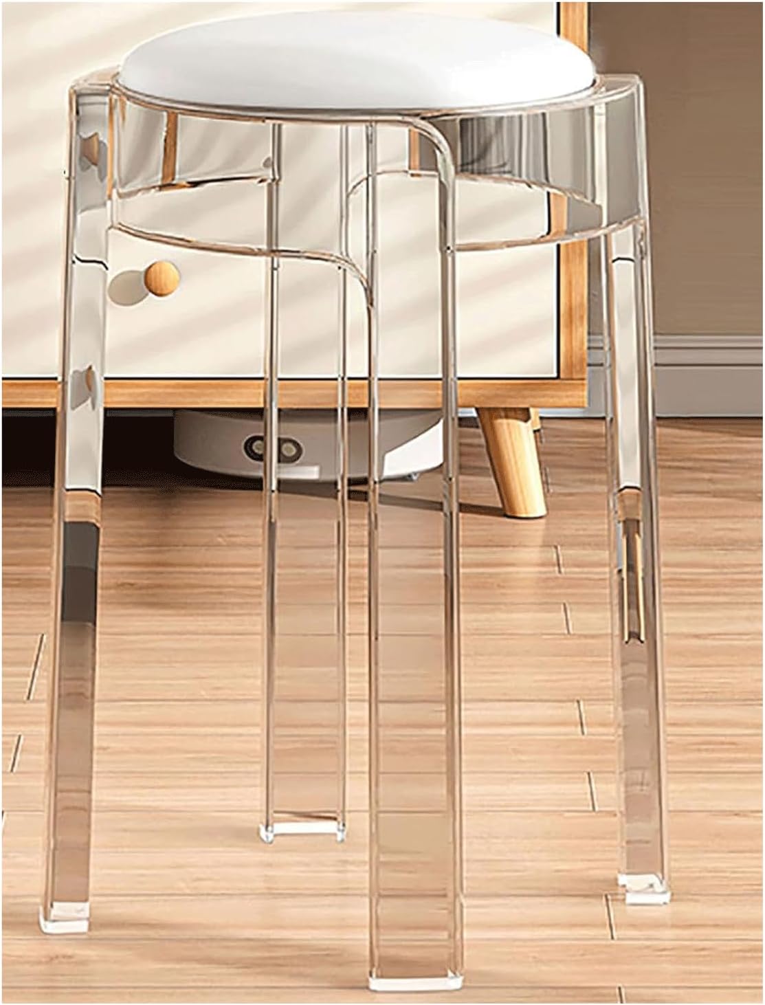 Amazon.com: XMFBSY Stackable Acrylic Bar Stool Modern Transparent ...