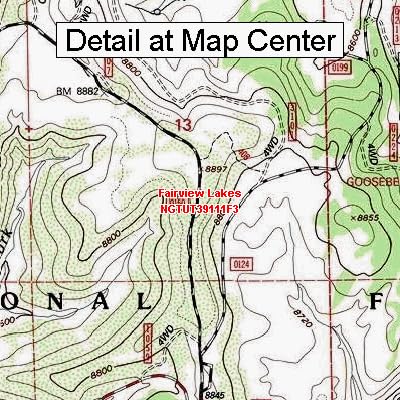 Amazon.com : USGS Topographic Quadrangle Map - Fairview Lakes, Utah ...