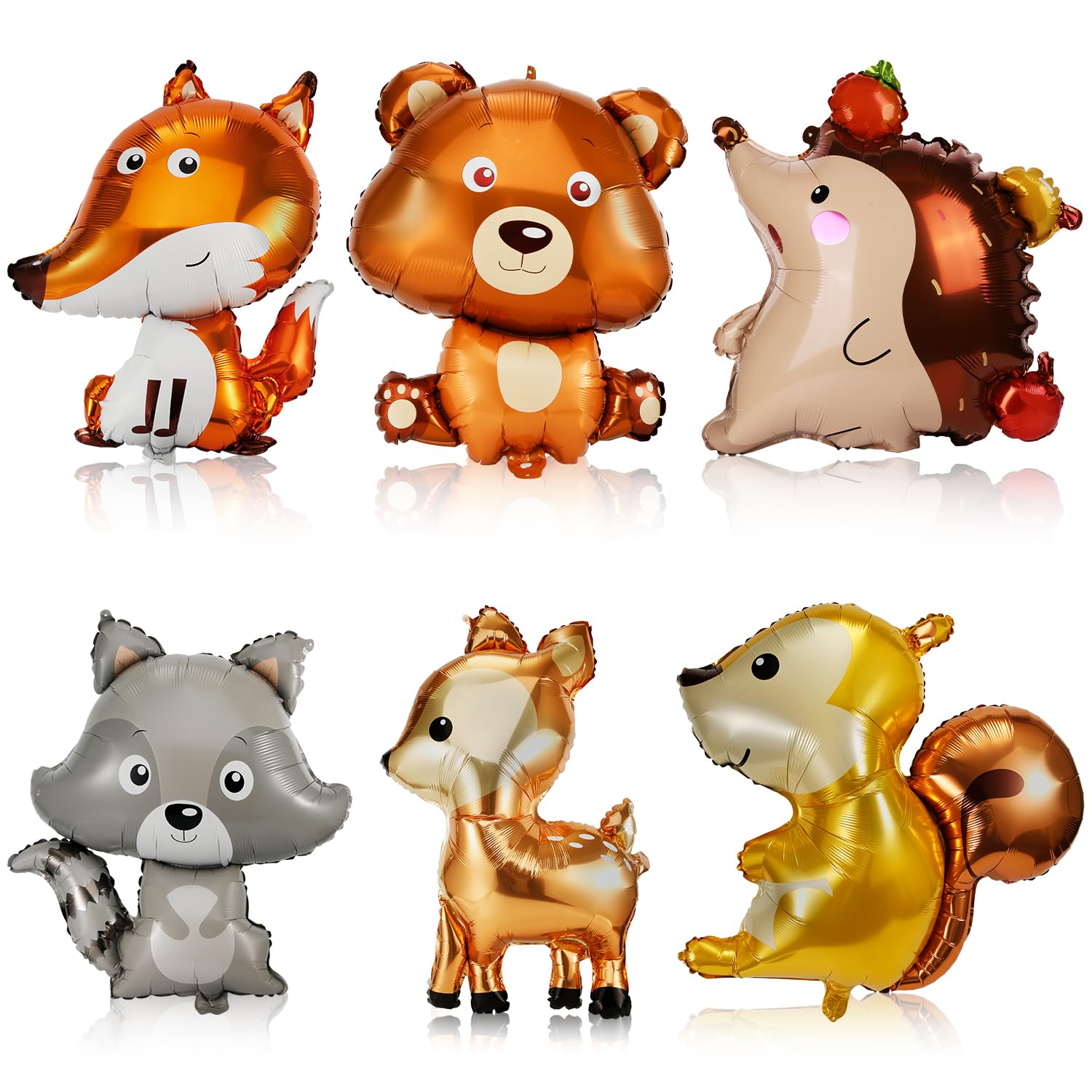 Amazon.com: 6pcs Safari Animal Balloons, Giant Woodland Animal Balloons ...