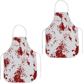 Amazon.com: Halloween Bloody Apron Scary Blood Splattered Printed ...