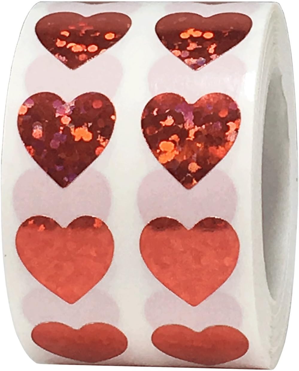 Red Sparkle Heart Stickers, 13 mm 1/2 Inch Valentine’s Day Shiny ...