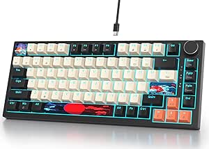 Fogruaden Wired 75 Percent Gaming Keyboard, RGB Backlit 75% Percent ...