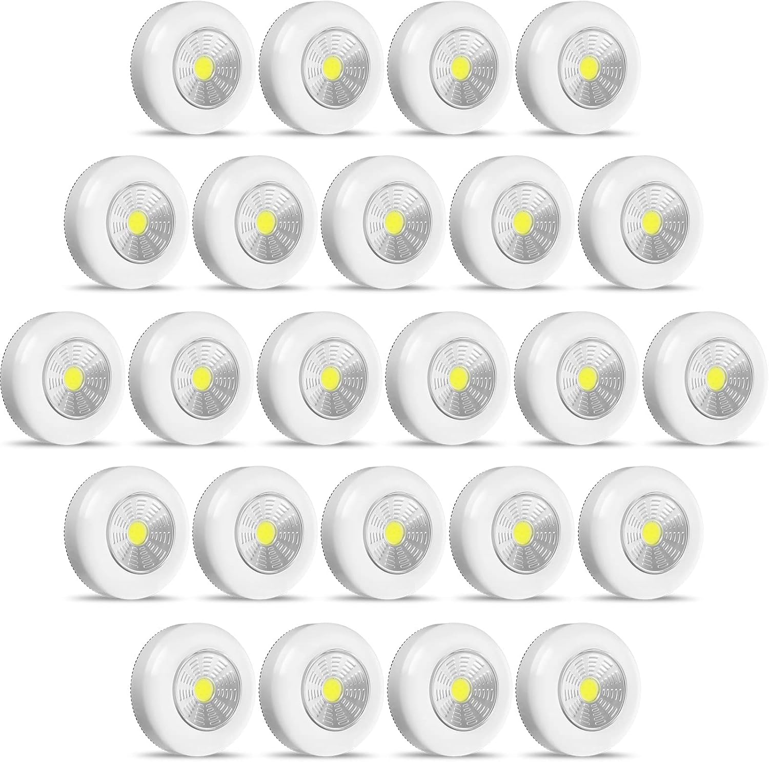 Macarrie 24 Pcs Push Tap Light 2.68" Mini Night Touch LED Puck Lamp ...