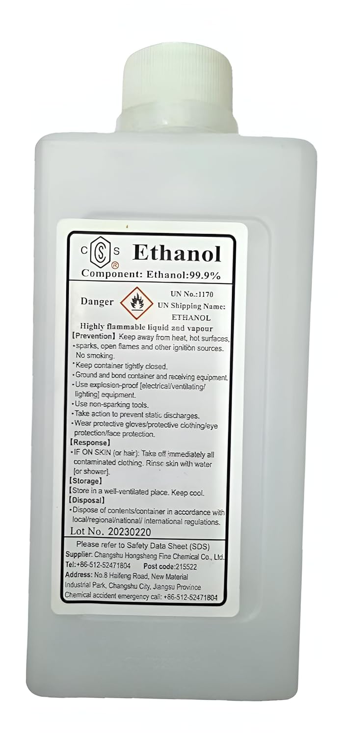 99.9% Pure Ethanol Alcohol, 500ml : Amazon.in: Industrial & Scientific