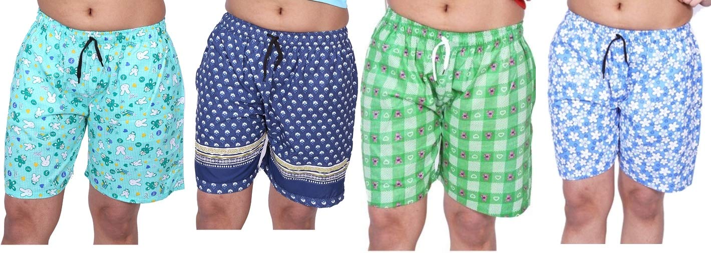 Buy MUKHAKSH (Pack of 4) Girls Hot Stylish Latest Soft Cotton Printed ...