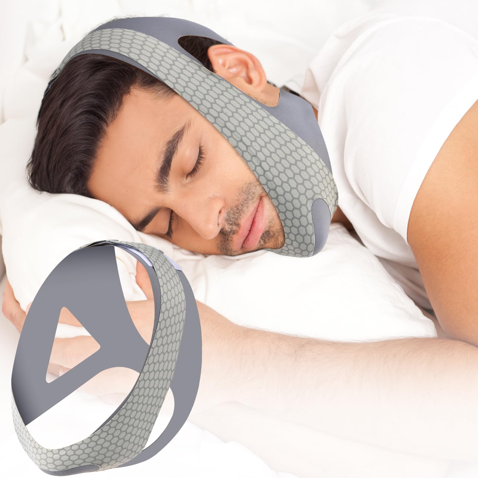 Amazon.com: Anti Snore Chin Strap, Chin Strap for Sleeping Breathable ...