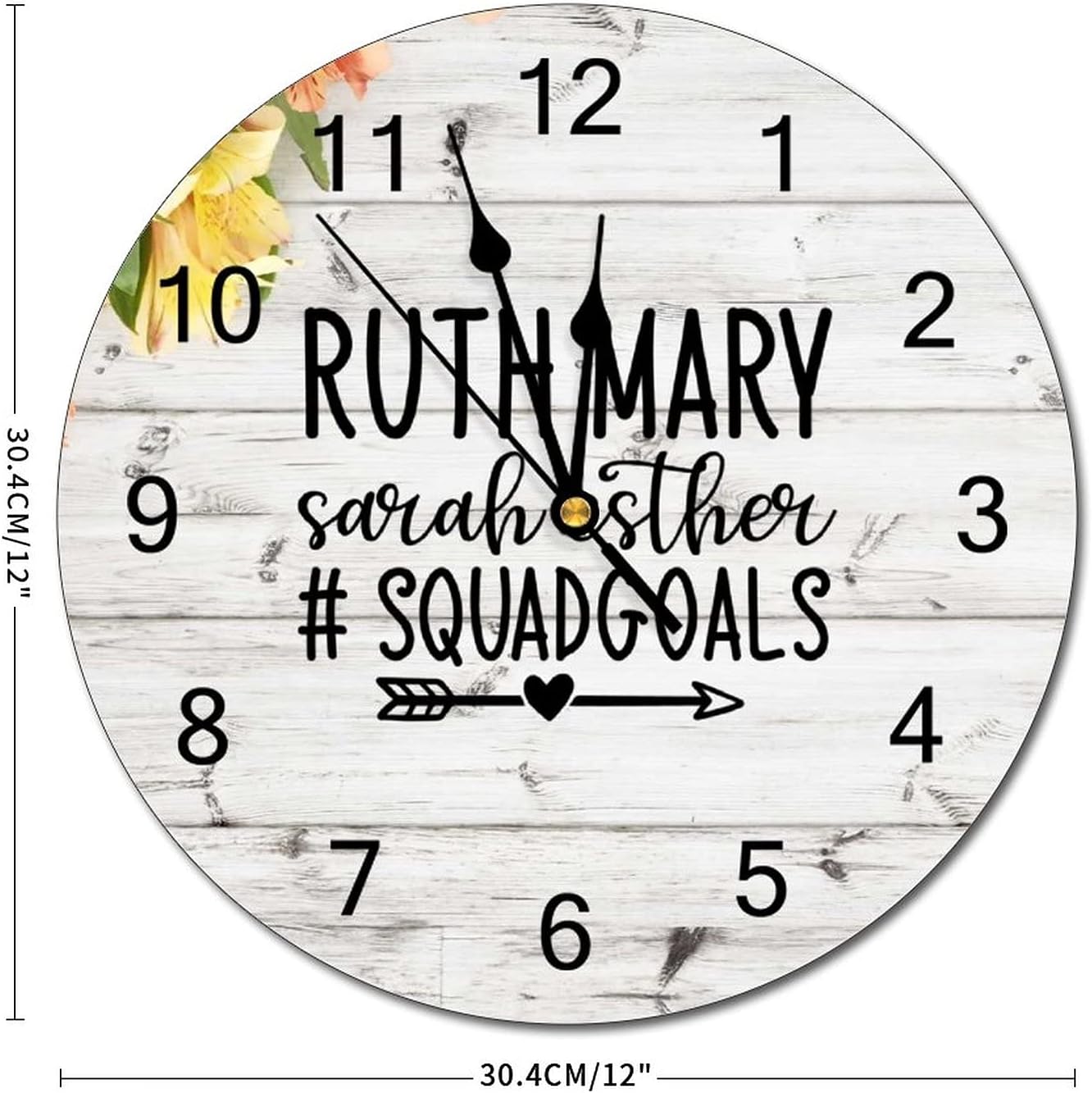 Ruth Mary Sarah Esther Squadgoals Wooden Clock Bible Verse Christian ...