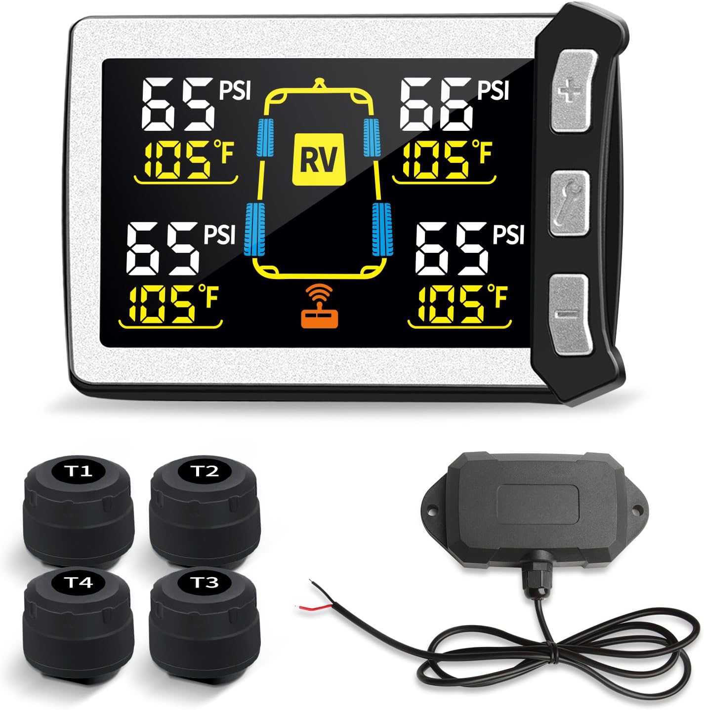 Amazon.com: B-Qtech Tire Pressure Monitoring System (0~199PSI) 6 ...